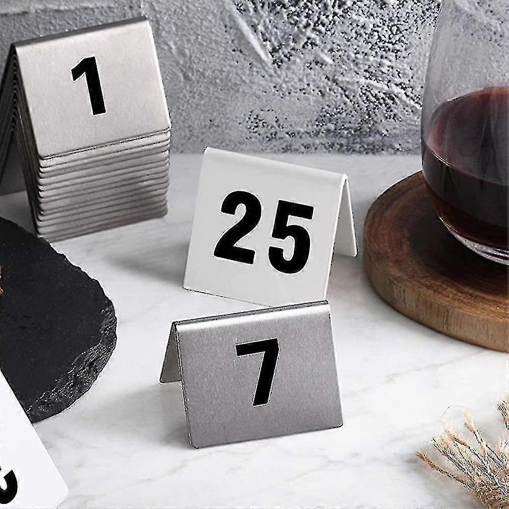 25 Pcs Stainless Steel Table Numbers Stable Base Multipurpose Number ...
