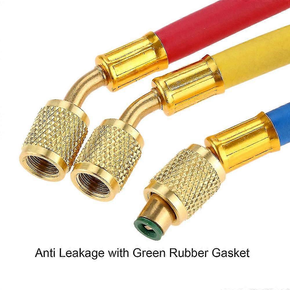 R134a R410a R22 R12 Charging Hoses And Ball Valve Kit Coded Hoses Ball ...