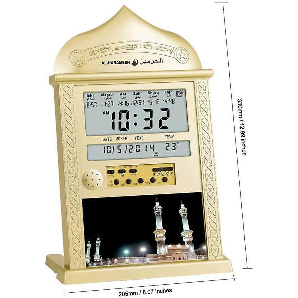 Azan Clock Athan Prayer Clock Automatic Azan Wall Prayer Clock Islamic ...