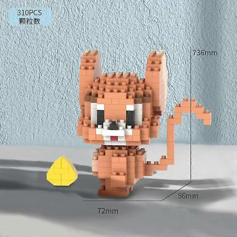 Anime Model Bricks Mini Pet Cat And Mouse Micro Building Blocks Toy ...