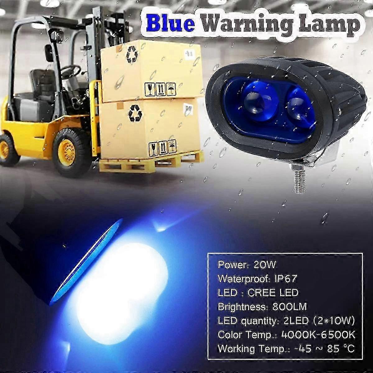 10v-80v Vehicle Blue Led Warning Signal Lamp Forklift Truck Work Spot ...