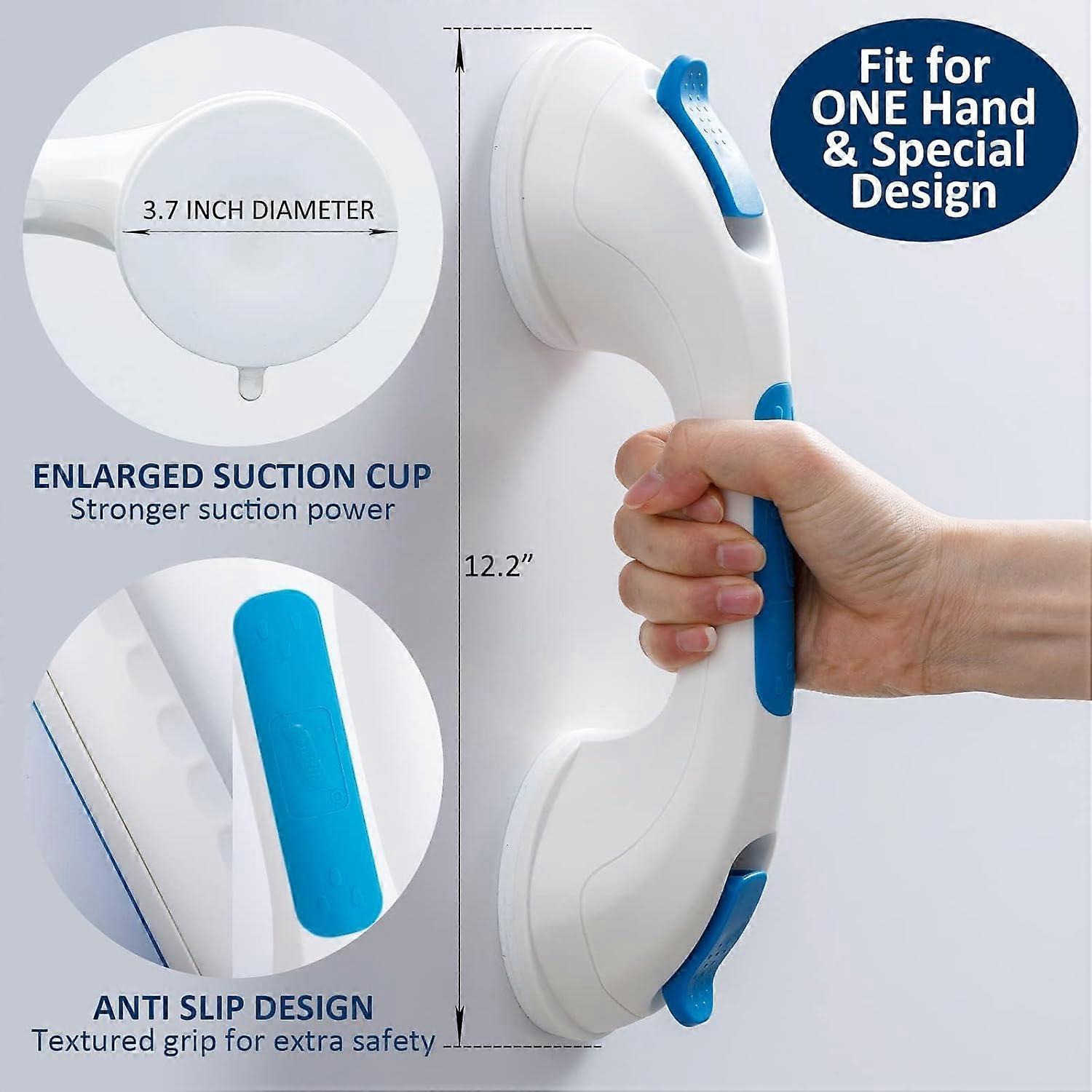 Shower Handles Suction, MAX 109 KG Safety Shower Grab Bars, No Drilling ...