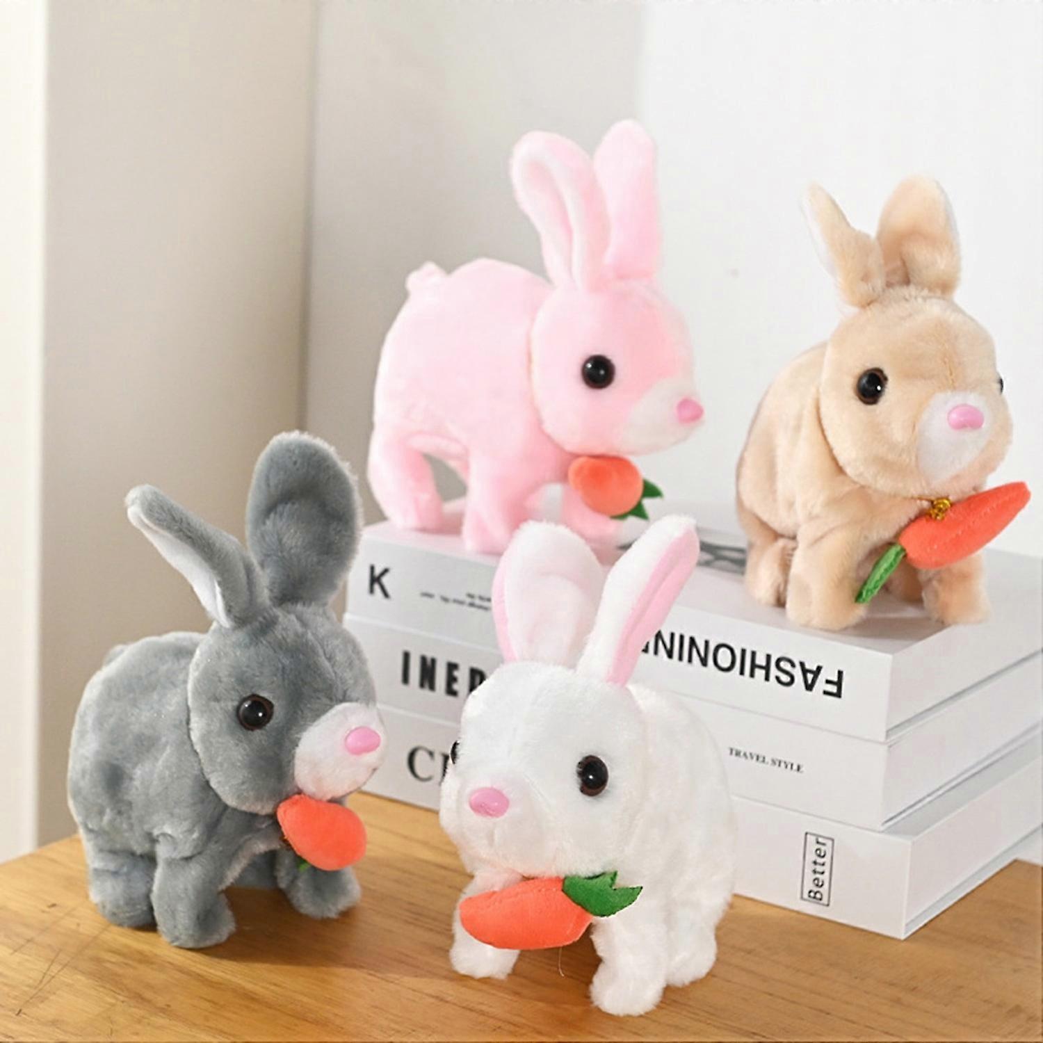 Electric Rabbit Toy Soft Plush Realistic Good Detail Bunny Shape with ...