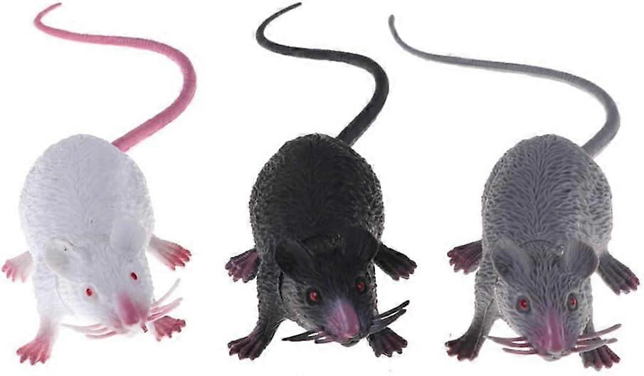 3pcs Plastic Realistic Mouse Fake Mouse, Halloween Trick Prank Props ...
