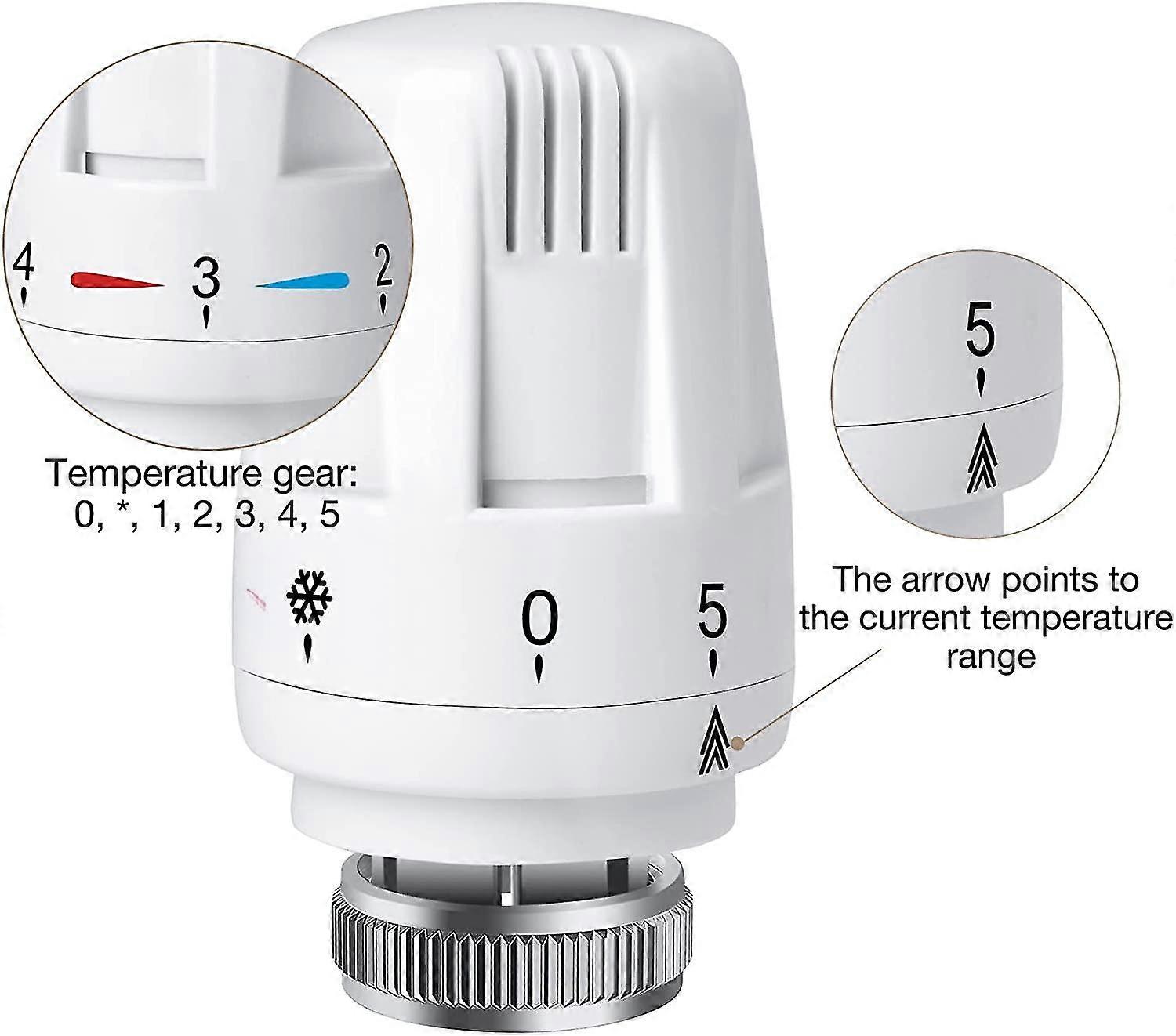 Pcs Radiator Thermostatic Head, Trv M30 X 1.5 Radiator Thermostat Head ...