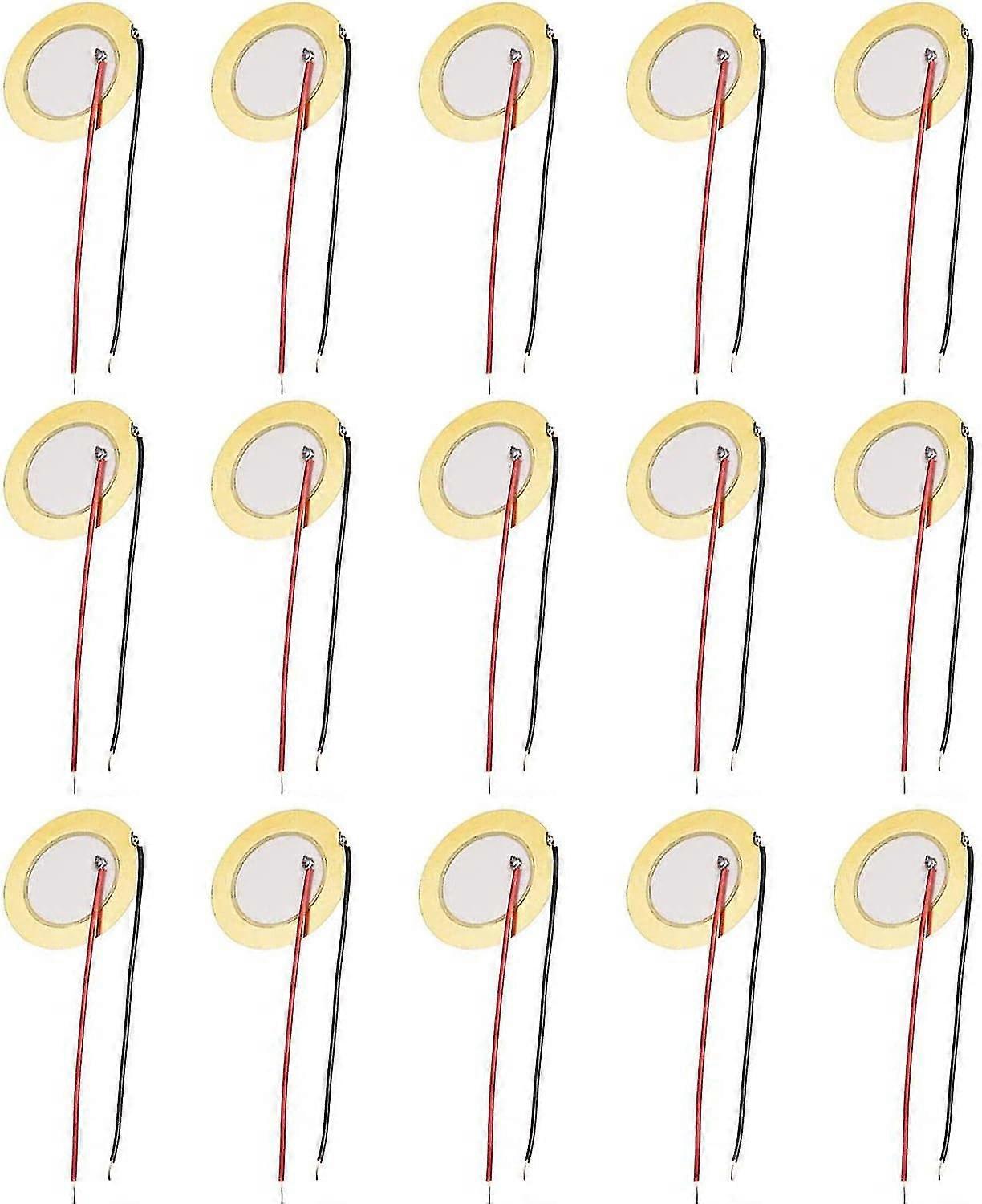 15pcs Elements Buzzer, 27mm Piezo Element, Acoustic Pickup Piezo Disc Element Sensor Piezo Discs ...