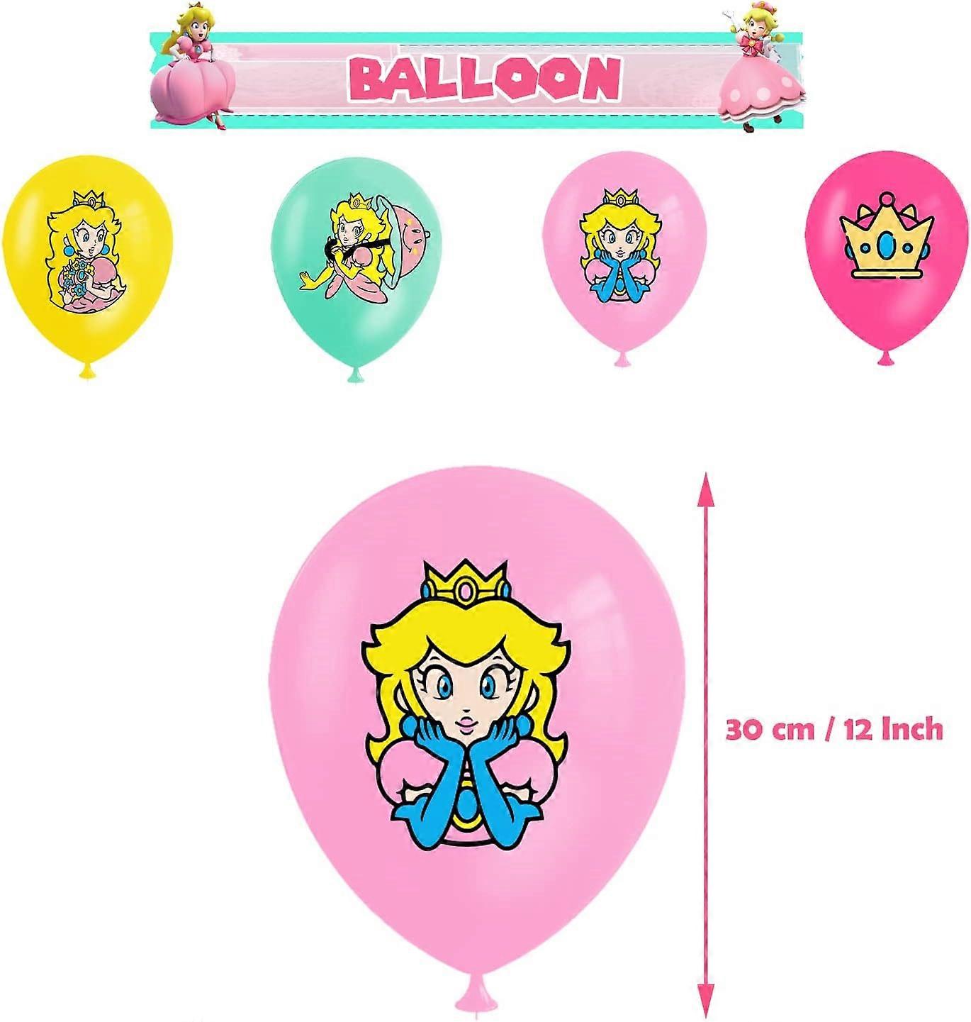 Princess Peach Birthday Party Supplies,Birthday Banner - Cake&Cupcake ...