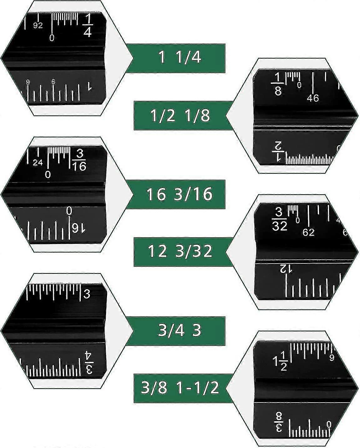 Architect Scale Ruler 2 Packs Aluminum Triangular Ruler 12-inch ...