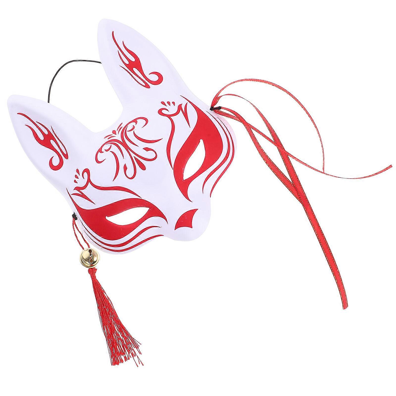 Fox Mask Masquerade Mask Japanese Style Animal Mask Half Face Mask Fox ...