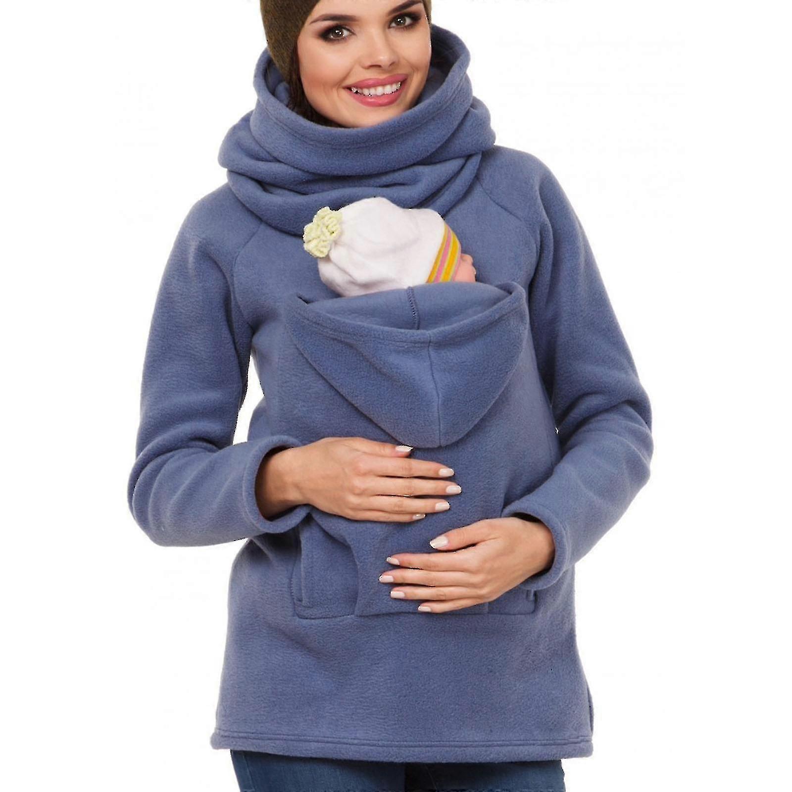 Kangaroo Hoodie Parenting Pouch Sweatshirt Women's Kangaroo Jacket High ...