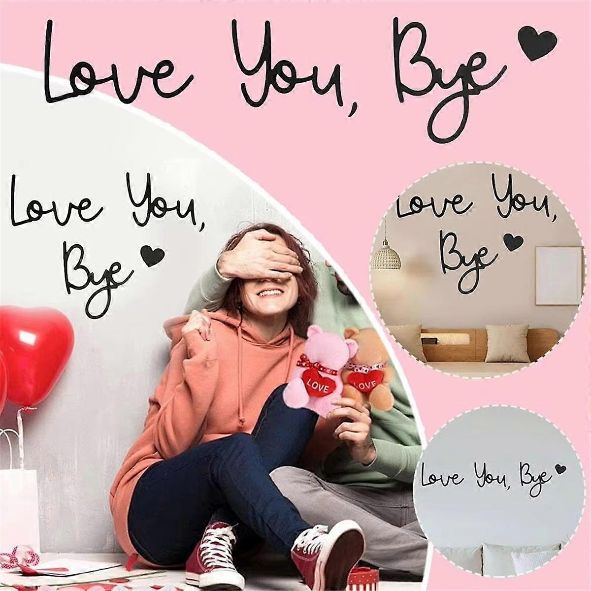 Love You Bye Sign Wall Decor Letters Wall Decor Bye Love You Wooden ...