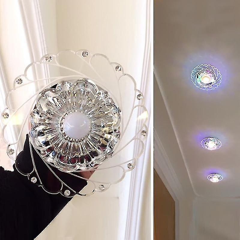 Modern Led Crystal Ceiling Light Circular Mini Ceiling Lamp Luminarias ...