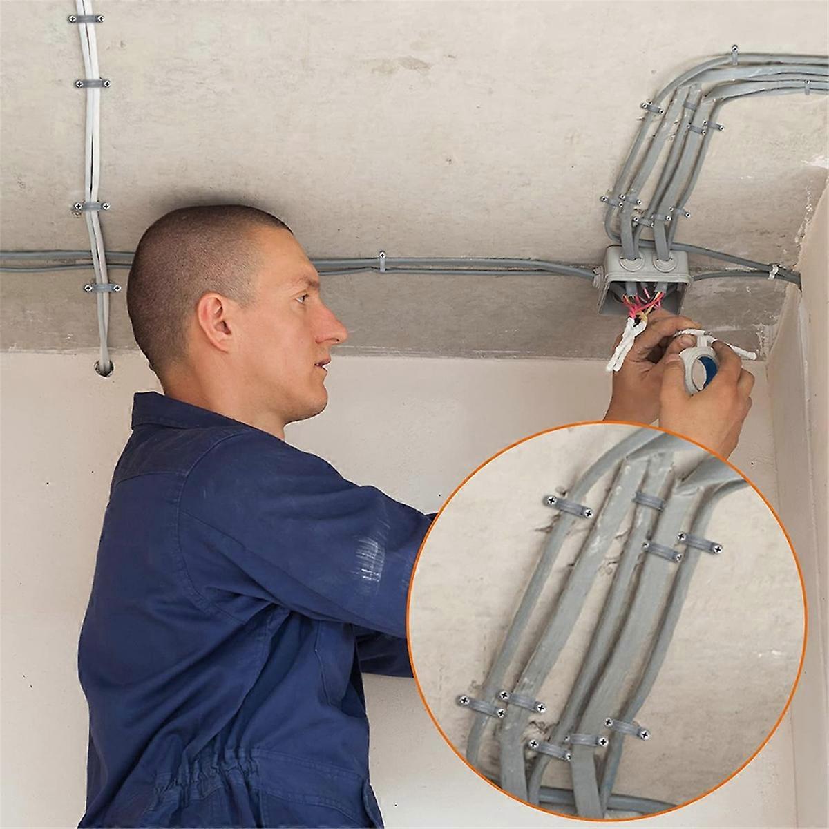 PVC Pipe with Double Hole Plastic Conduit with Pipe Clamp Conduit Clamp ...