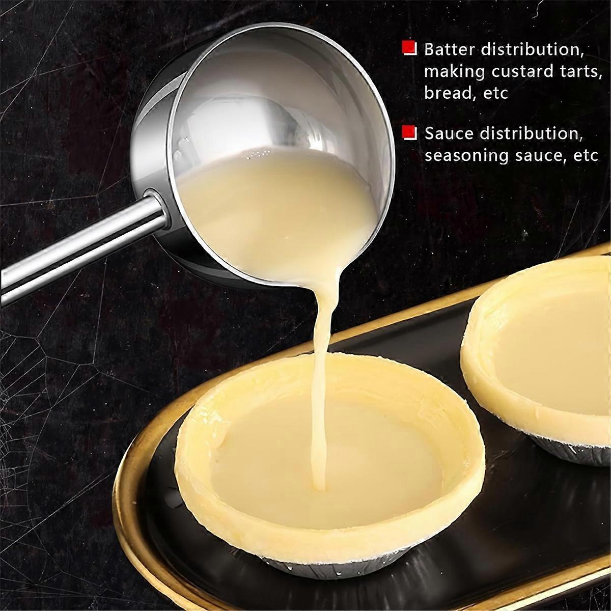 Small Soup Ladle Stainless Steel Metal Deep Spoon with Pour Spout 2 Oz ...