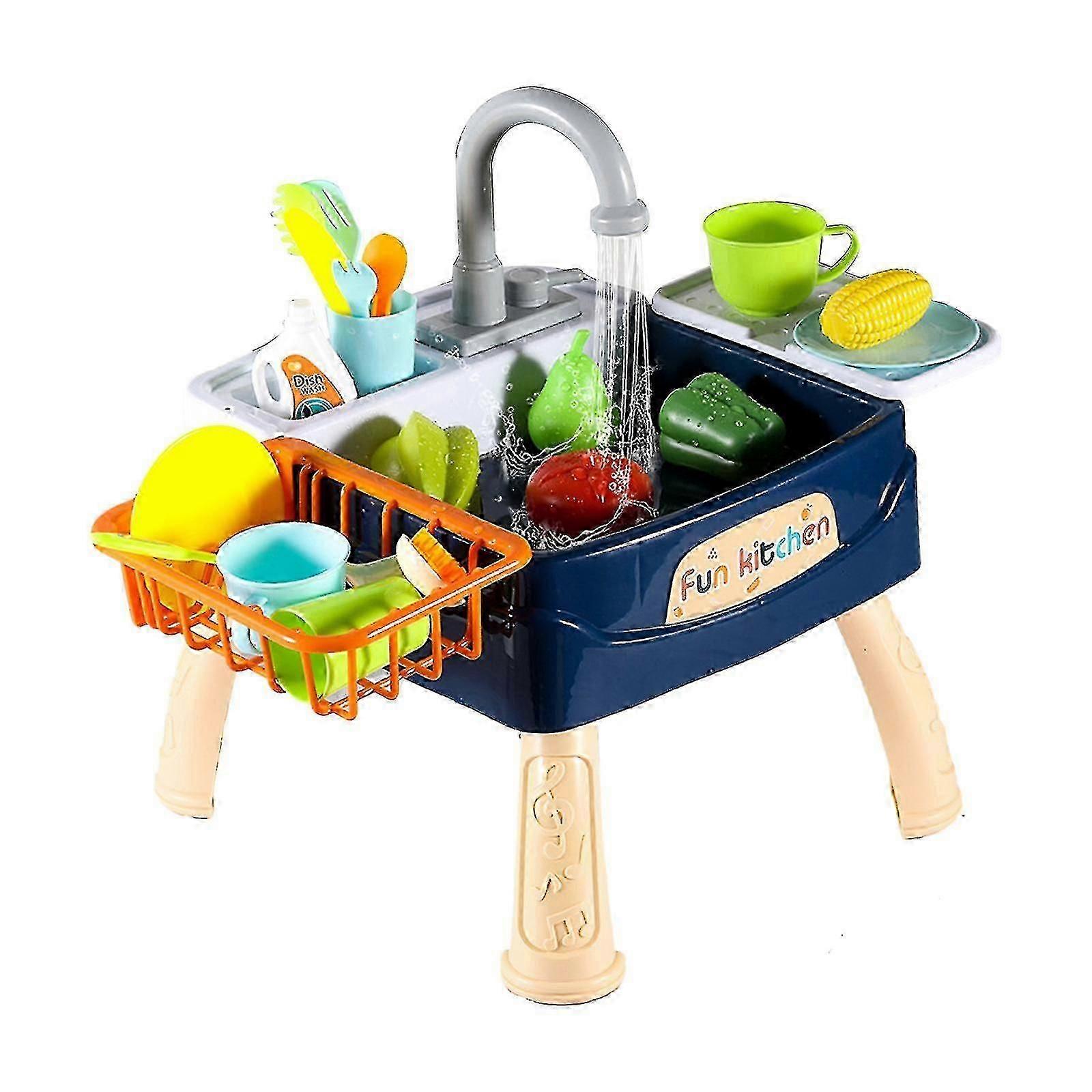 Kids Toy Sink, Simulation Circulating Water Electric Wash Educational ...