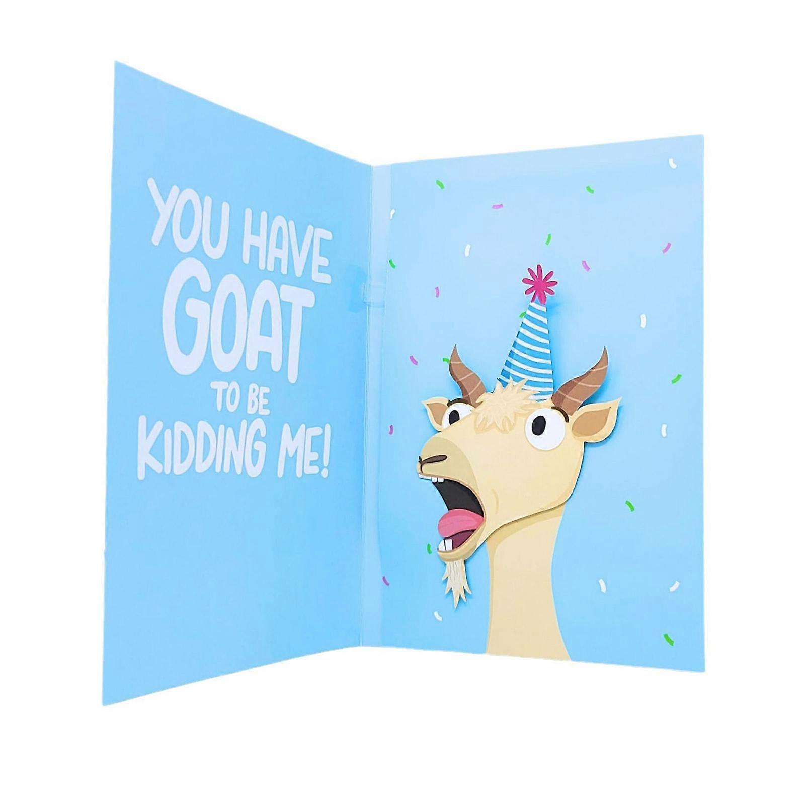 Screaming Goat Sound Birthday Card with Shaking Head Motion for Kids ...