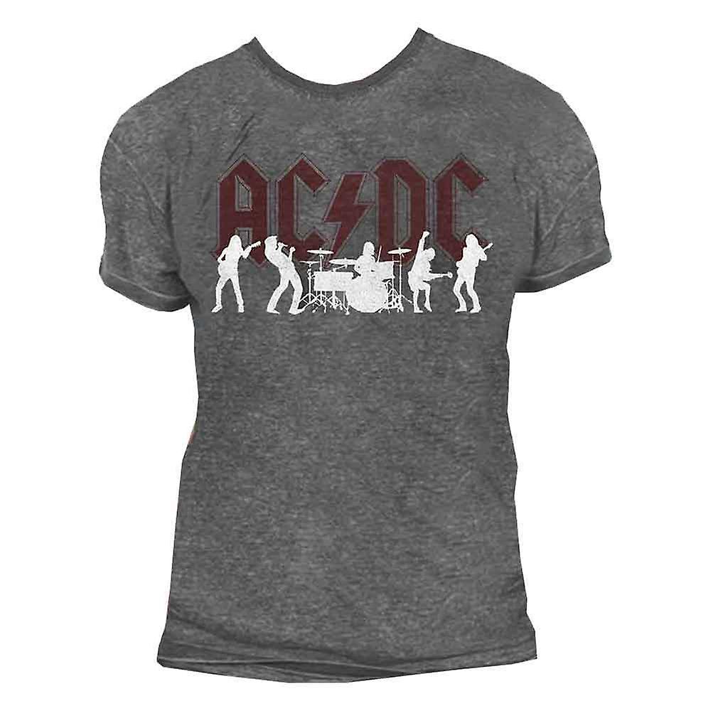 AC/DC Band Silhouettes Live Burnout T Shirt | Fruugo US