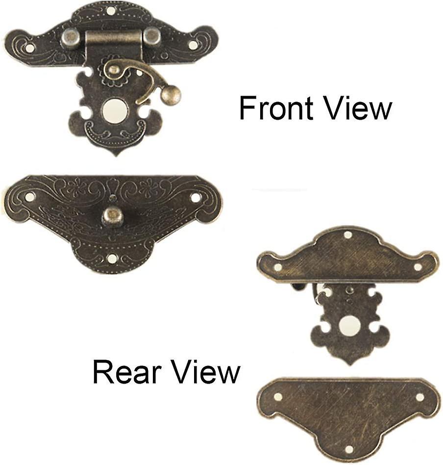 Latches Vintage Antique Embossing Hasp Latch Lock Clasp with Screws ...