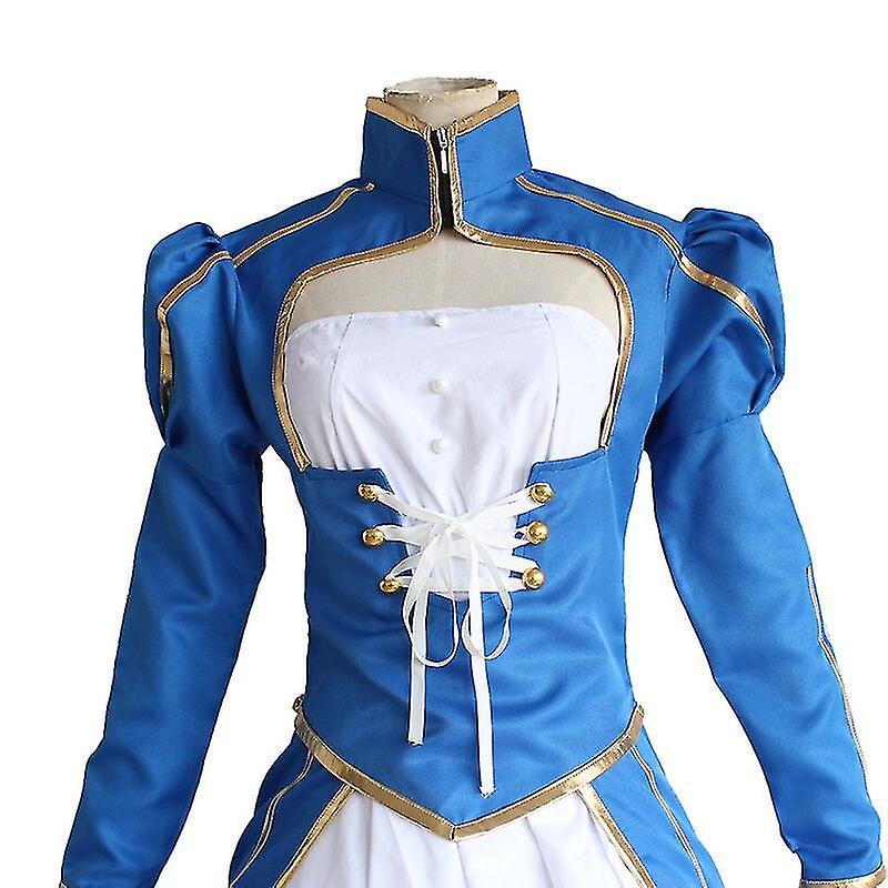 Saber Blue Dress Cosplay Fate Stay Night Fate Zero U.b.w-te Japanese ...