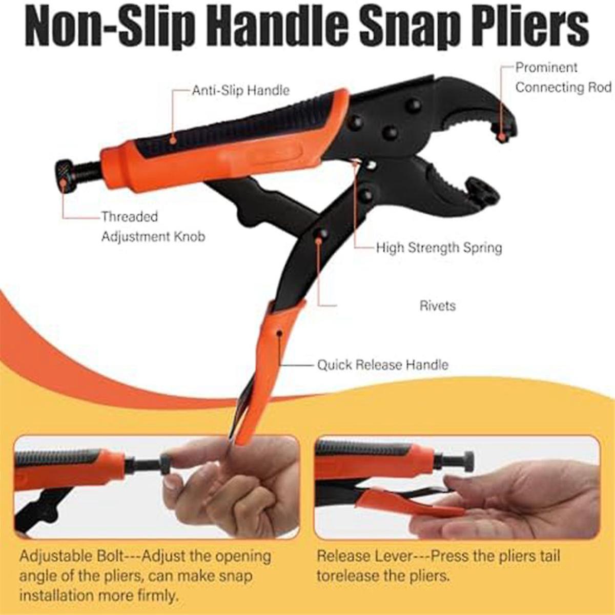 Heavy Duty Fastener Plier Tool Set, 60 Sets Leather Metal Snap Tool Set ...