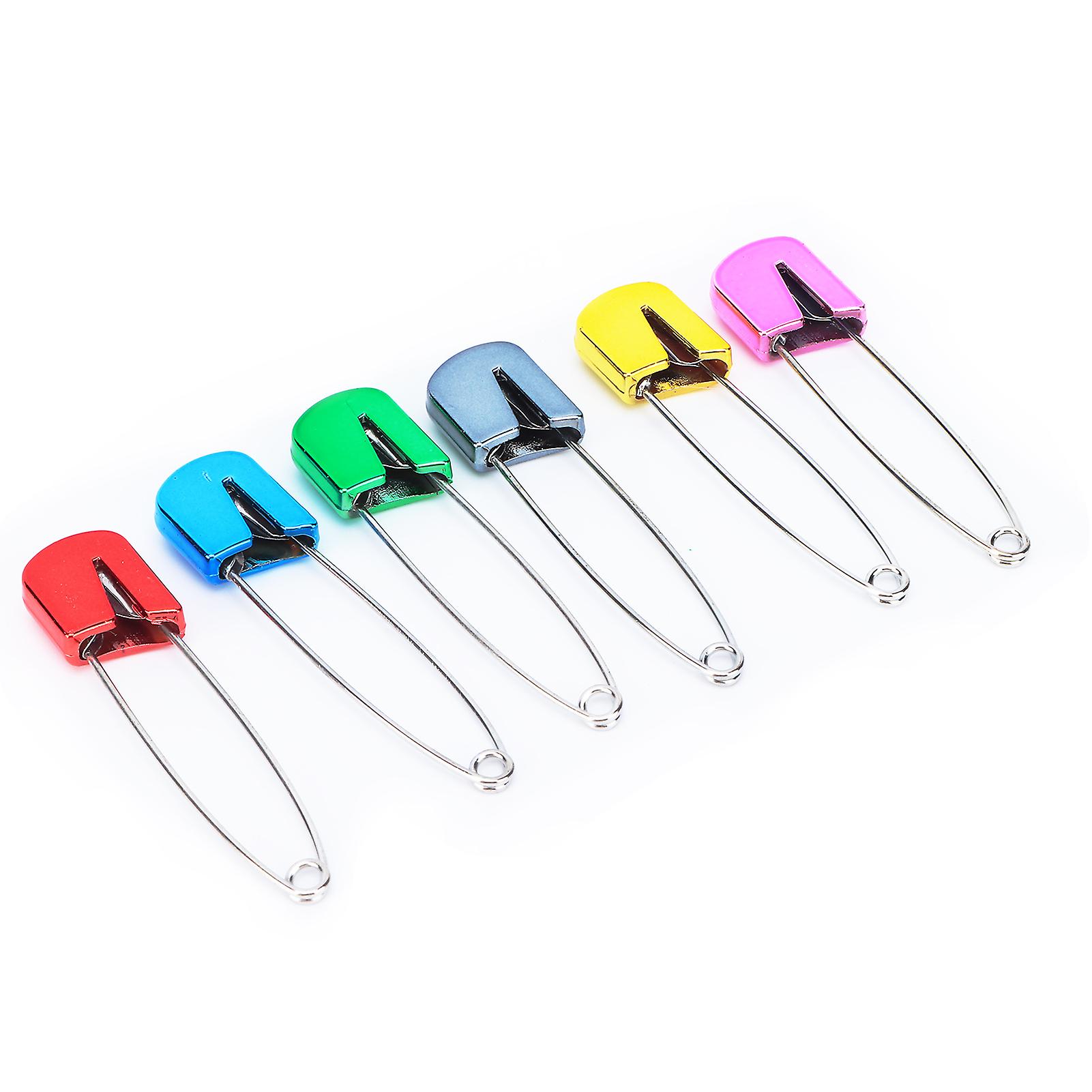 Cloth Diaper Pins Assorted Colors Safety Locking Nappy Sewing Knitting Fabric Pins 6pcs | Fruugo UK