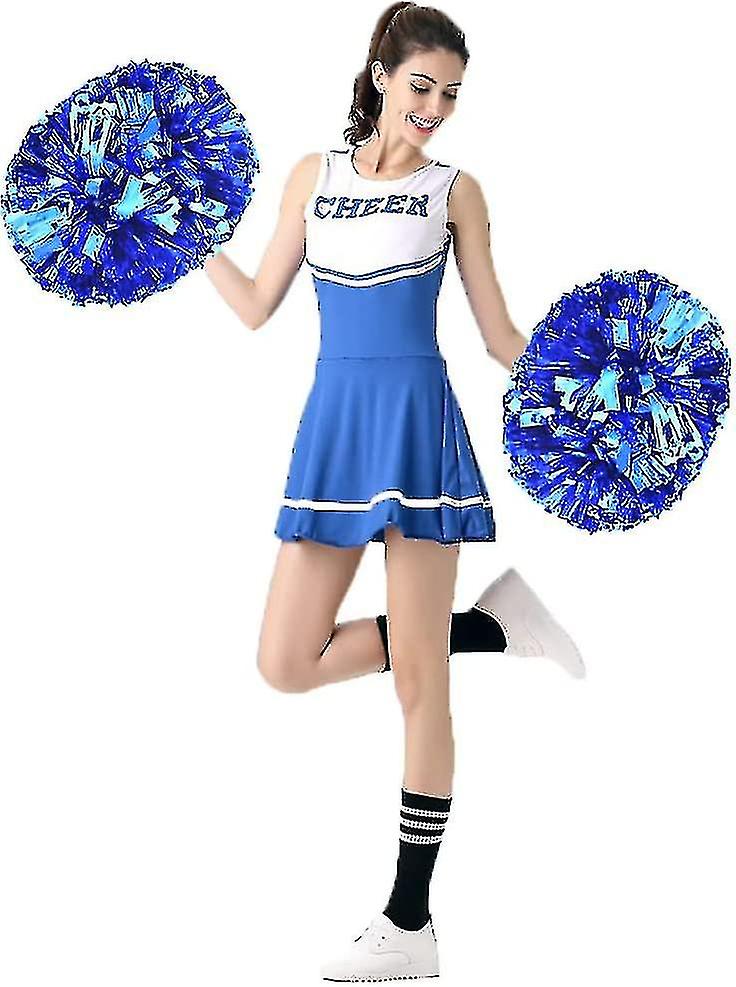 4 Pack Cheerleading Pom Poms,metallic Cheer Pom Poms With Training ...