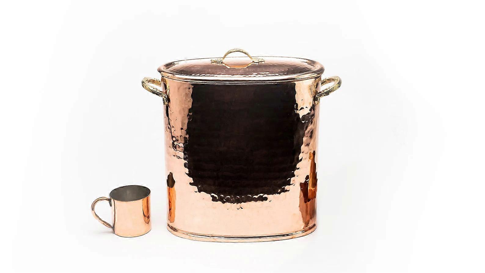 Copper Storage Box With Lid | Copper Rice Spice Jar Pot | 100% Solid ...