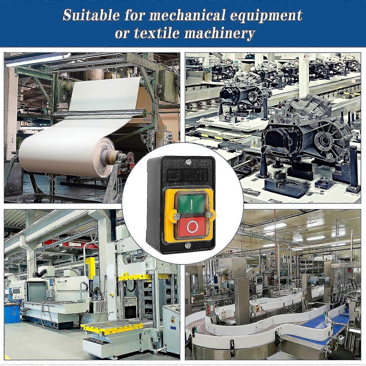 Push Button Switch, 2 Pcs Push Button Switches for Mechanical Equipment ...