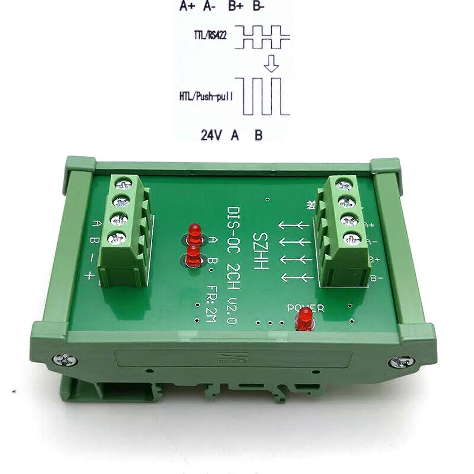 Converter Differential 5V TTL to Collector 24V HTL Signal Support PLC 2 ...