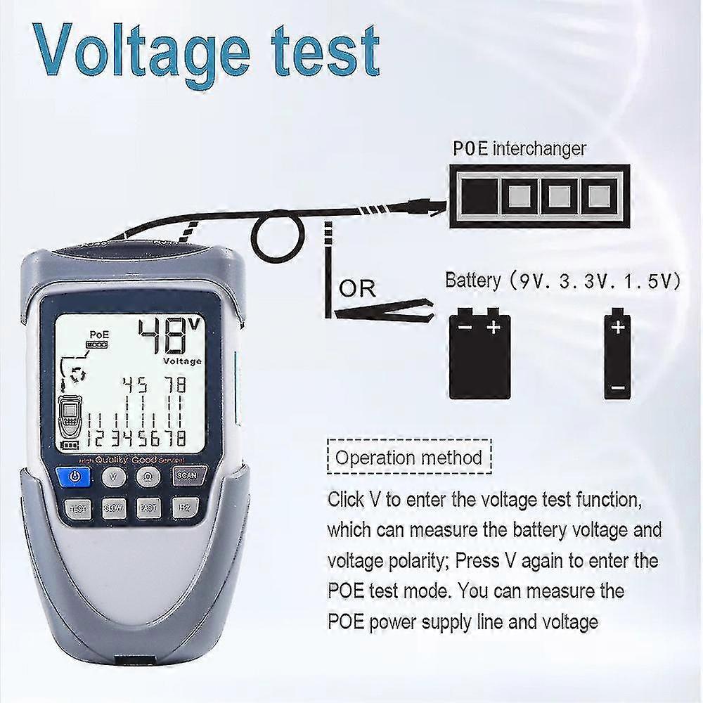 With Lcd Powered Line Detector With Poe Measurement With Battery ...