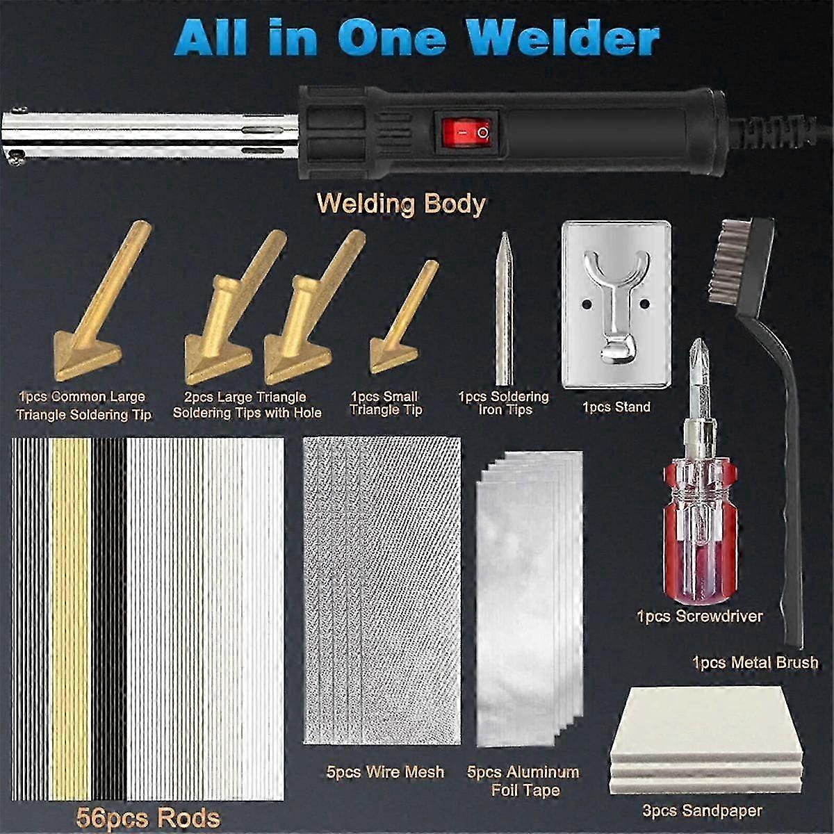 150W 3-In-1 Plastic Welder, Plastic Welding Kit,Soldering Tips Plastic ...