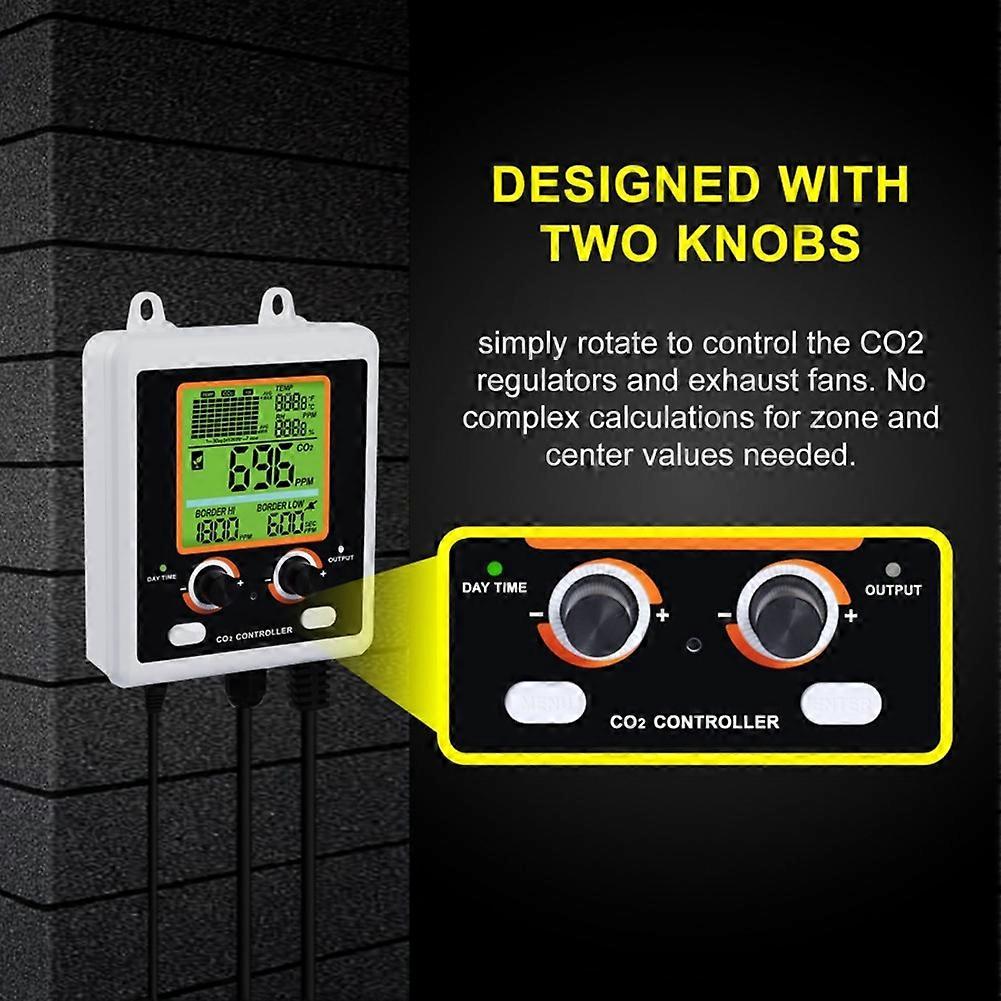 AQM-419 CO2 Controller, Dual Knob Adjustment, Dual Channels, Dual ...