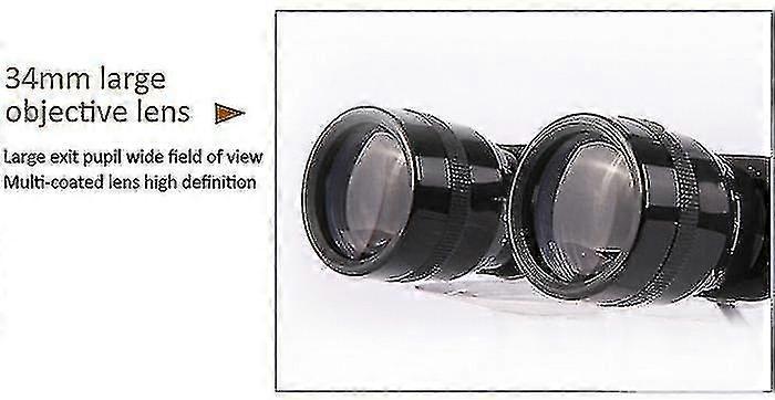 10x34 Binoculars 10x Glasses Telescope Super Low Vision Goggles Hiking ...