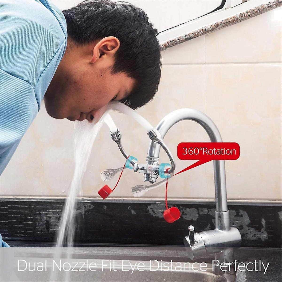 Eye Wash Station, Emergency Eyewash Stations Faucet Mounted for Sink ...