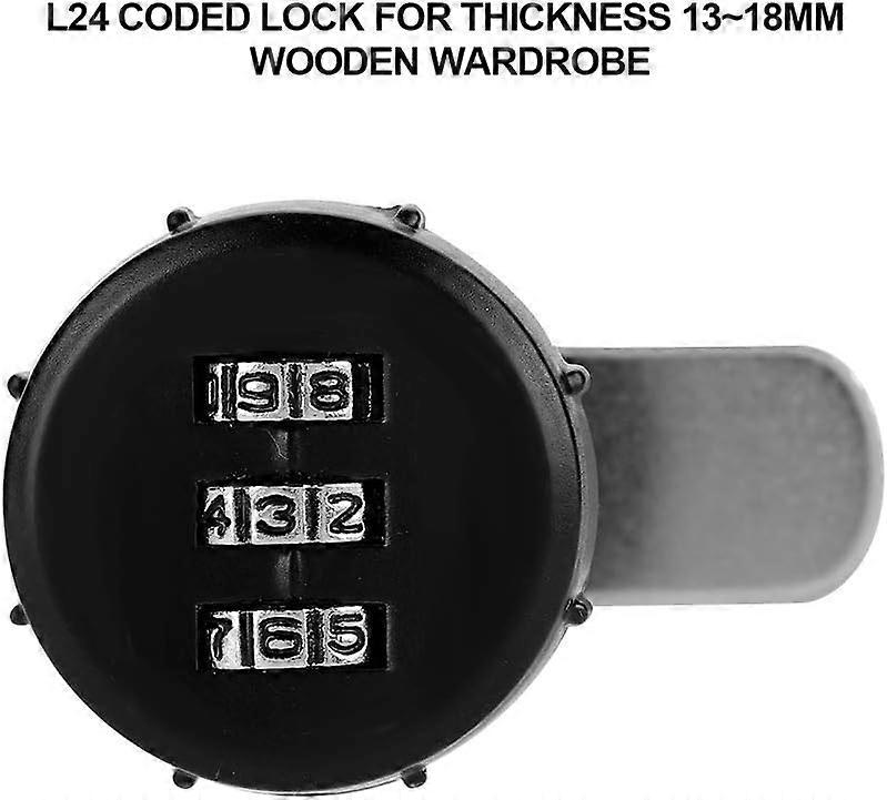 Button Lock, 3 Digit Lock Mechanical Code Lock Digital Push Button Door ...