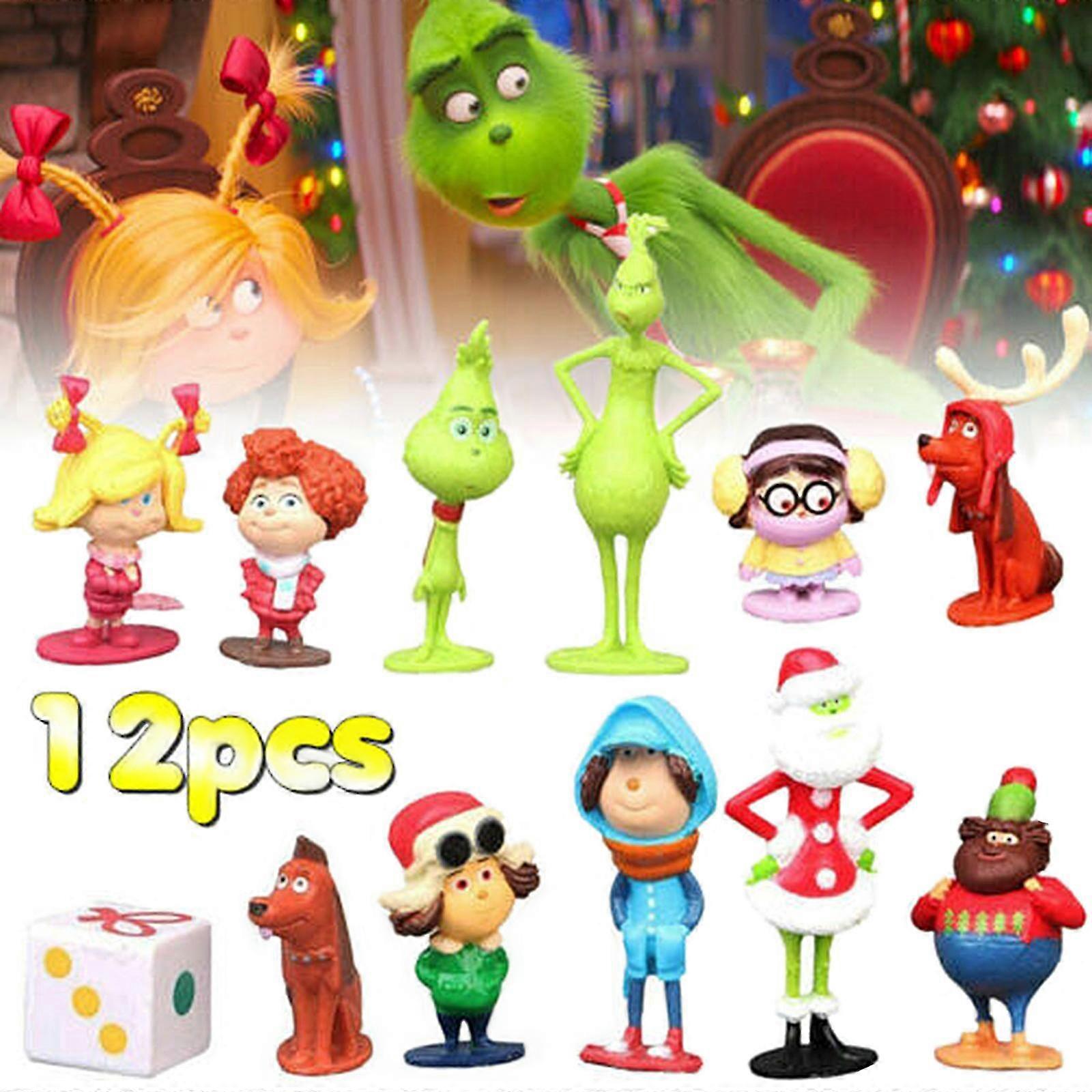 (12 Pieces) Grinch/green-haired Monster Grinch Christmas Ornaments ...