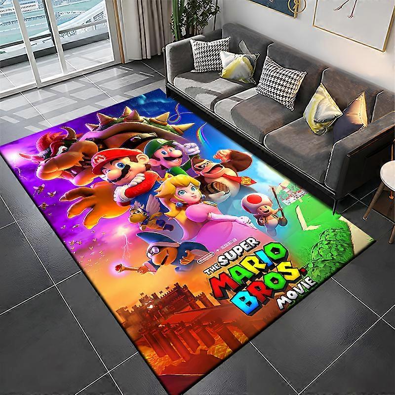 15 Sizes Super Mario Bros Movie Game Area Rug,Carpet for Home Living ...