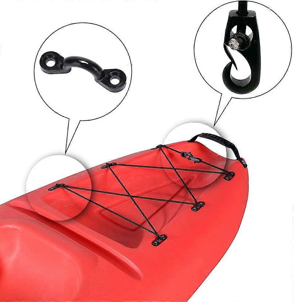Kayak Deck Rigging Kit 8 Feet Bungee Cord with Bungee Cord Ends Hooks ...