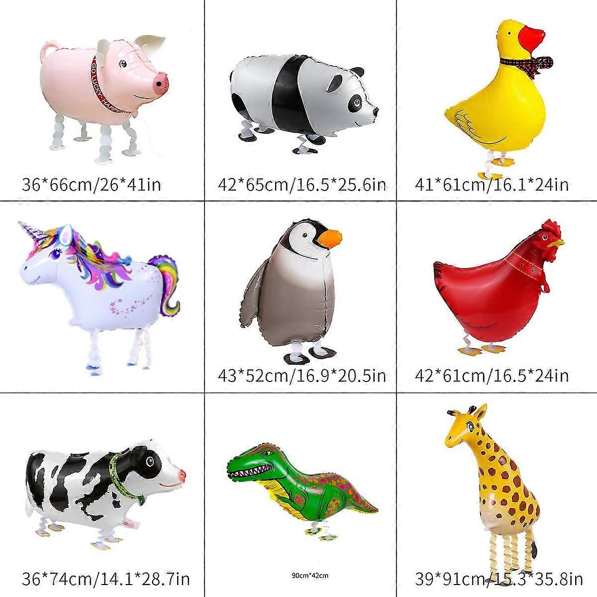18/9 Pcs Walking Animal Balloons, Pet Balloon, Pet Walking Balloon for ...