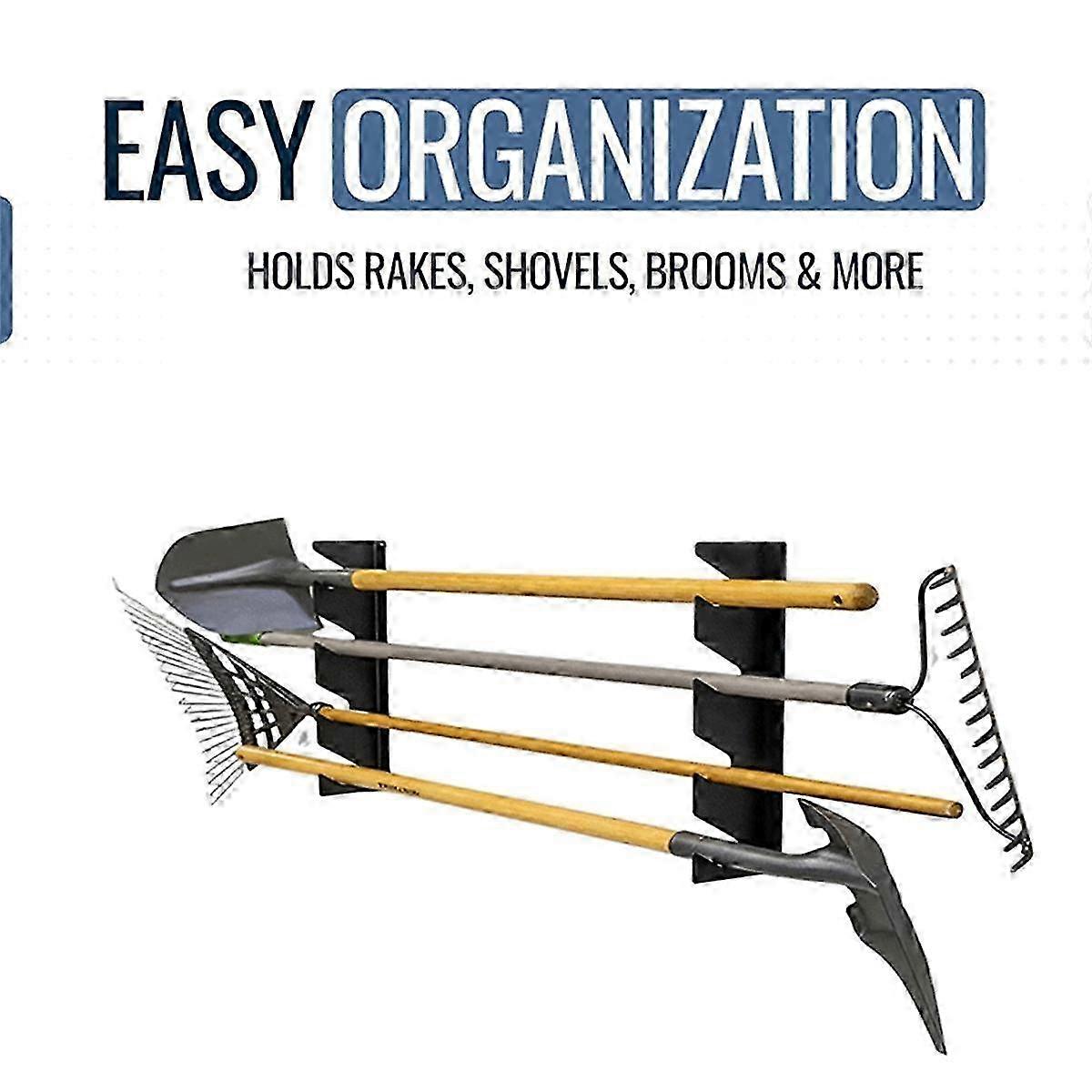 Horizontal Garden Tool Organizer, Garage Organization Rack For Shovels ...