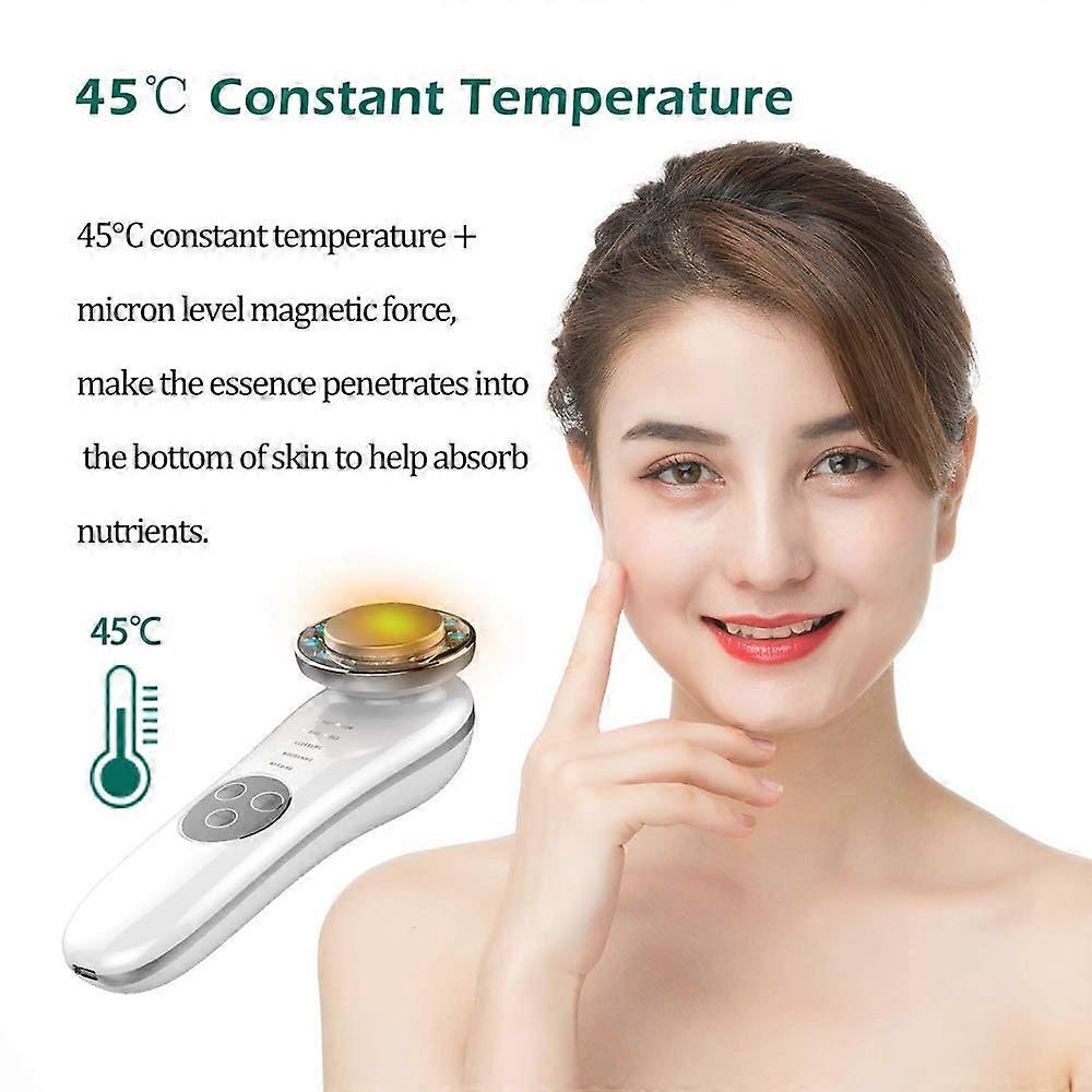 Facial Massager - 7 in 1 Face Cleansing and Lifting Machine -LED Blue ...