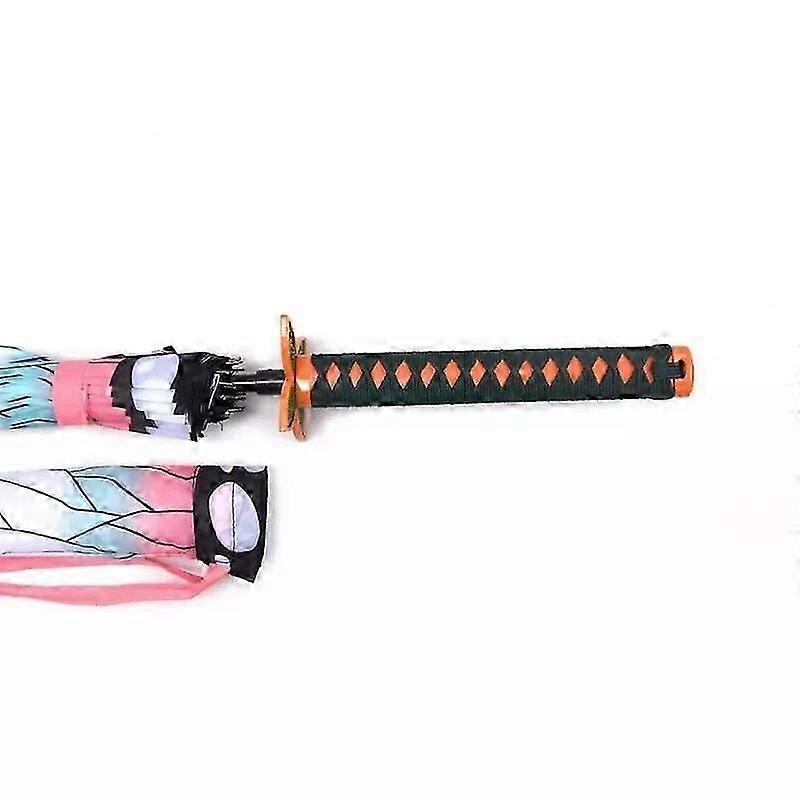 2024 Anime Demon Slayer Katana Umbrella Sunshade Long Handle Parasol ...