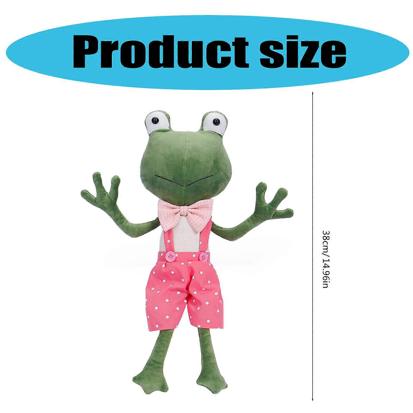 Cartoon Frogs Plush Toy 15inch Soft Stuffed Animal Green Frogs Plush ...