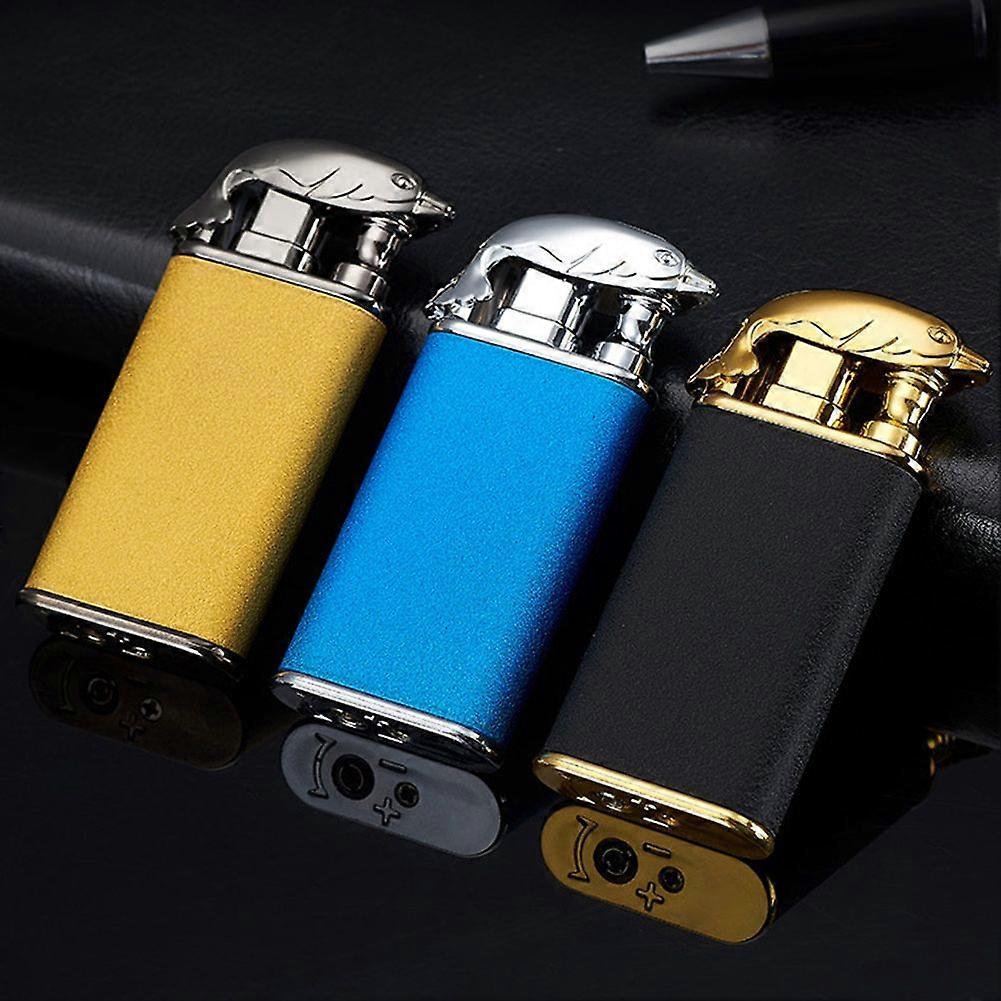 Double Fire Dragons Lighter Luminous Windproof Cigars Torch Lighters ...