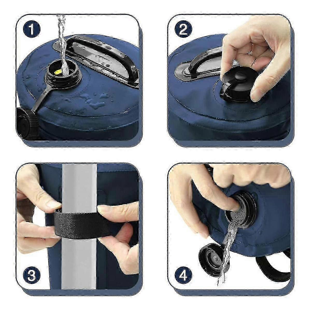 4Pcs 10L Heavy Duty Water-Filled Canopy Weights for Tent Wind ...