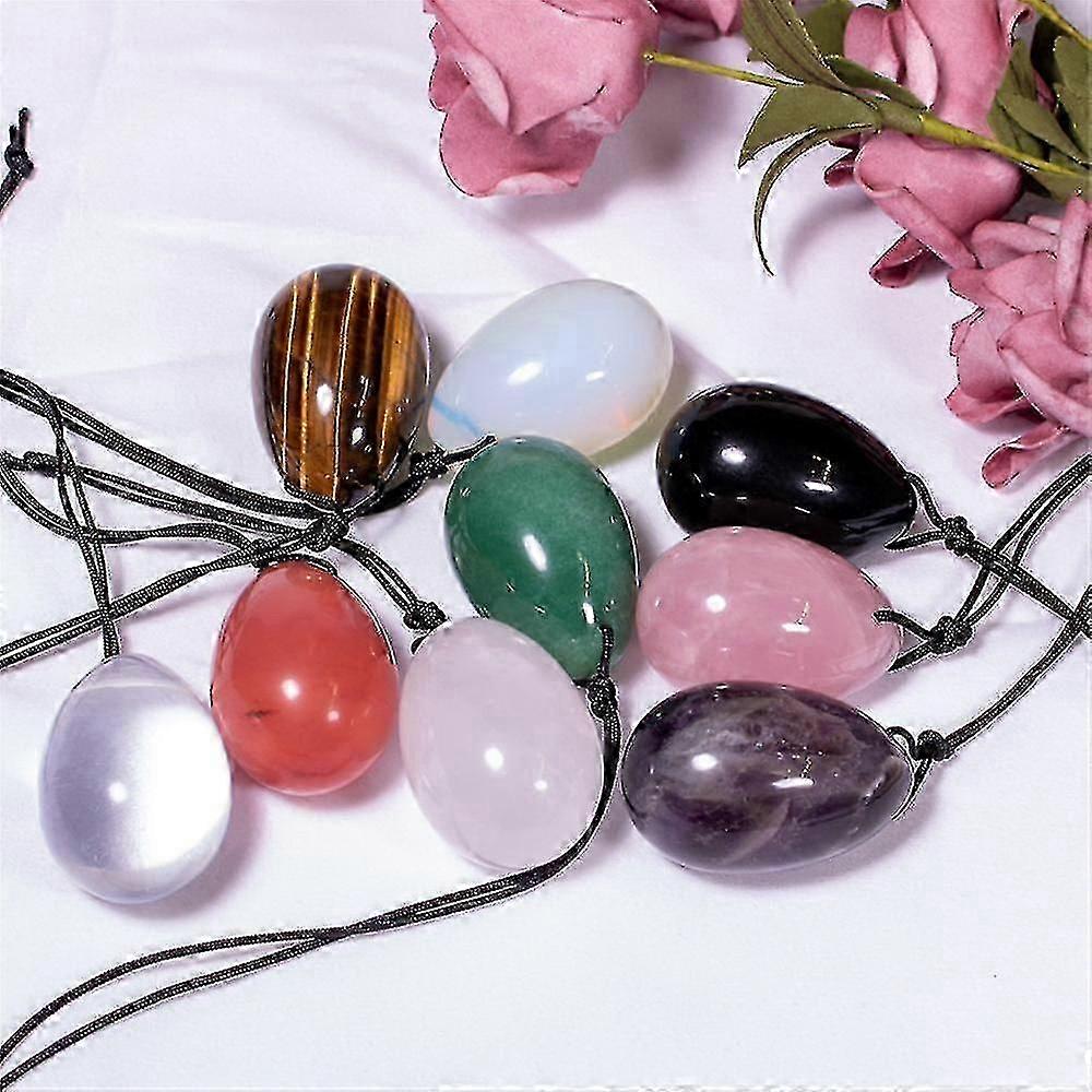 1 Set Natural Pink Rose Quartz Yoni Jade Eggs Healing Crystal Massage ...