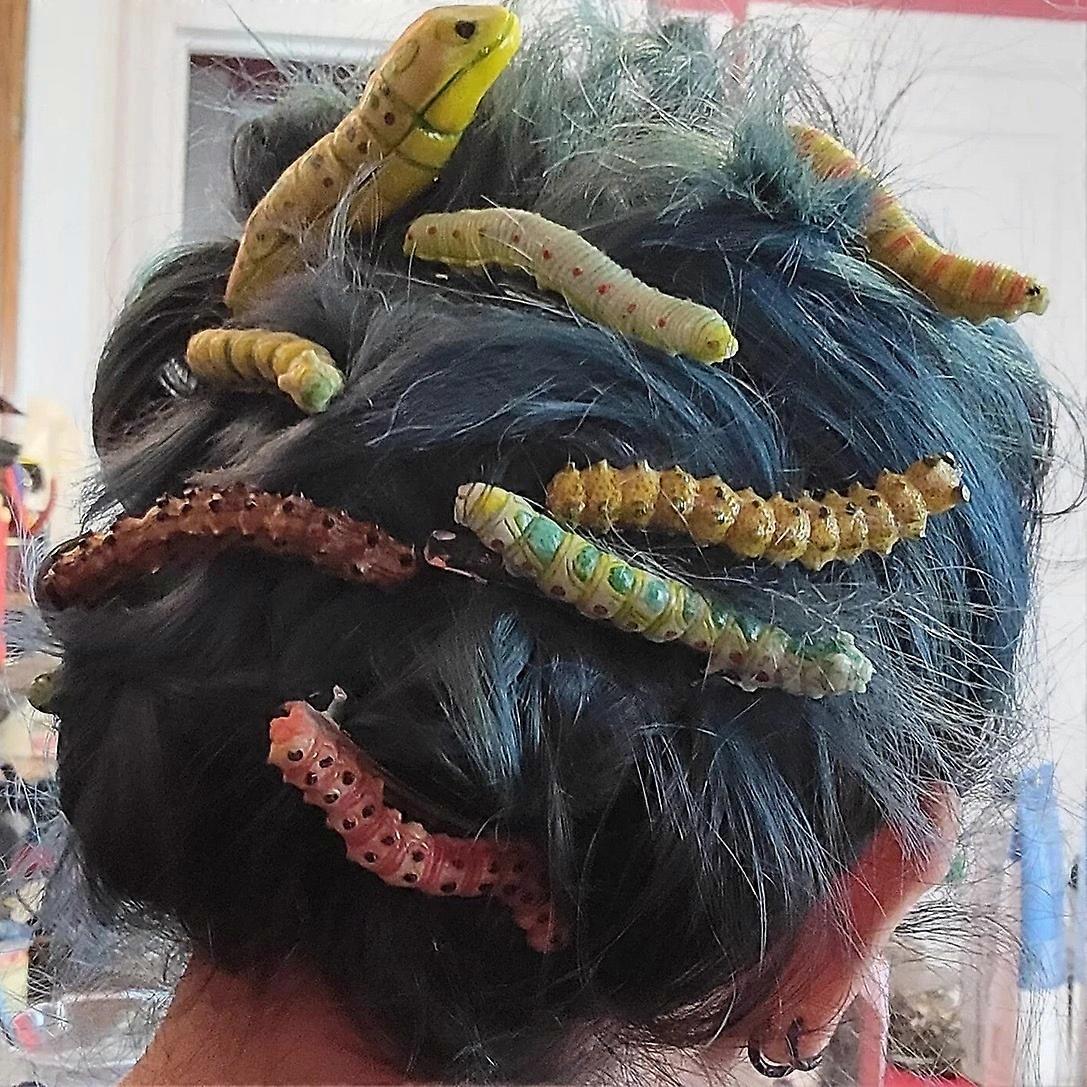 Halloween caterpillar hairpin Horror non-mainstream creative ...