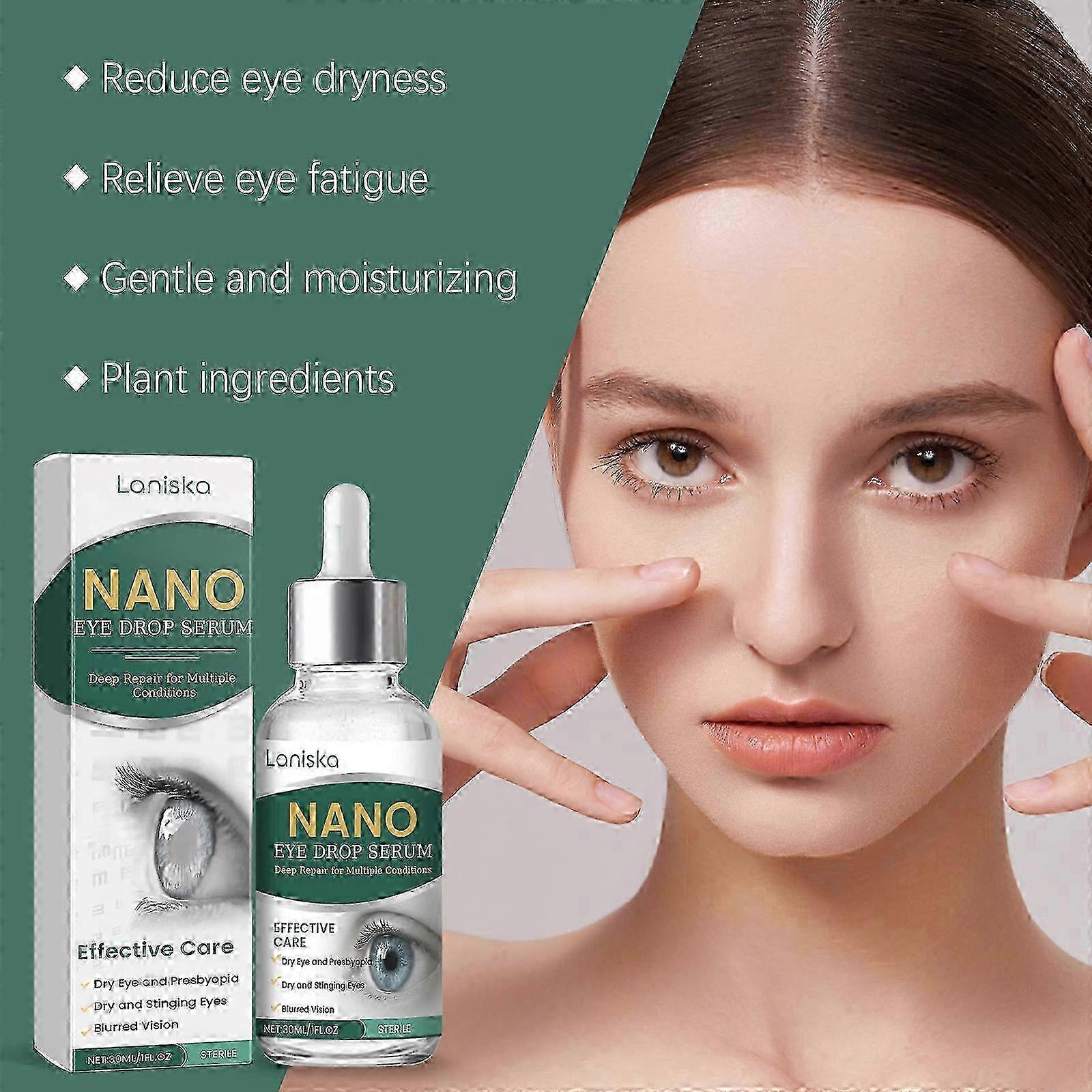 Nano Eye Drops Serum for Dry Eyes & Blurriness, Sterile Deep Repair ...