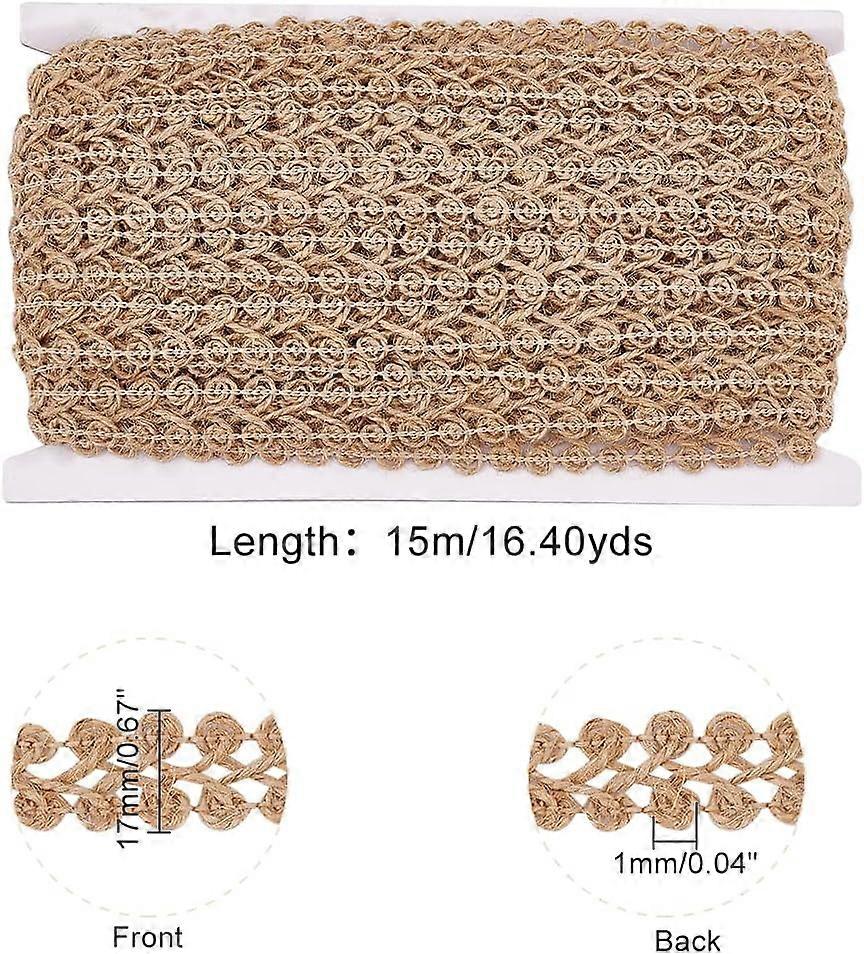 17mm Gimp Braid Trim 15 Yards Braided Jute Ribbon Fabric Trim Lace Trim ...