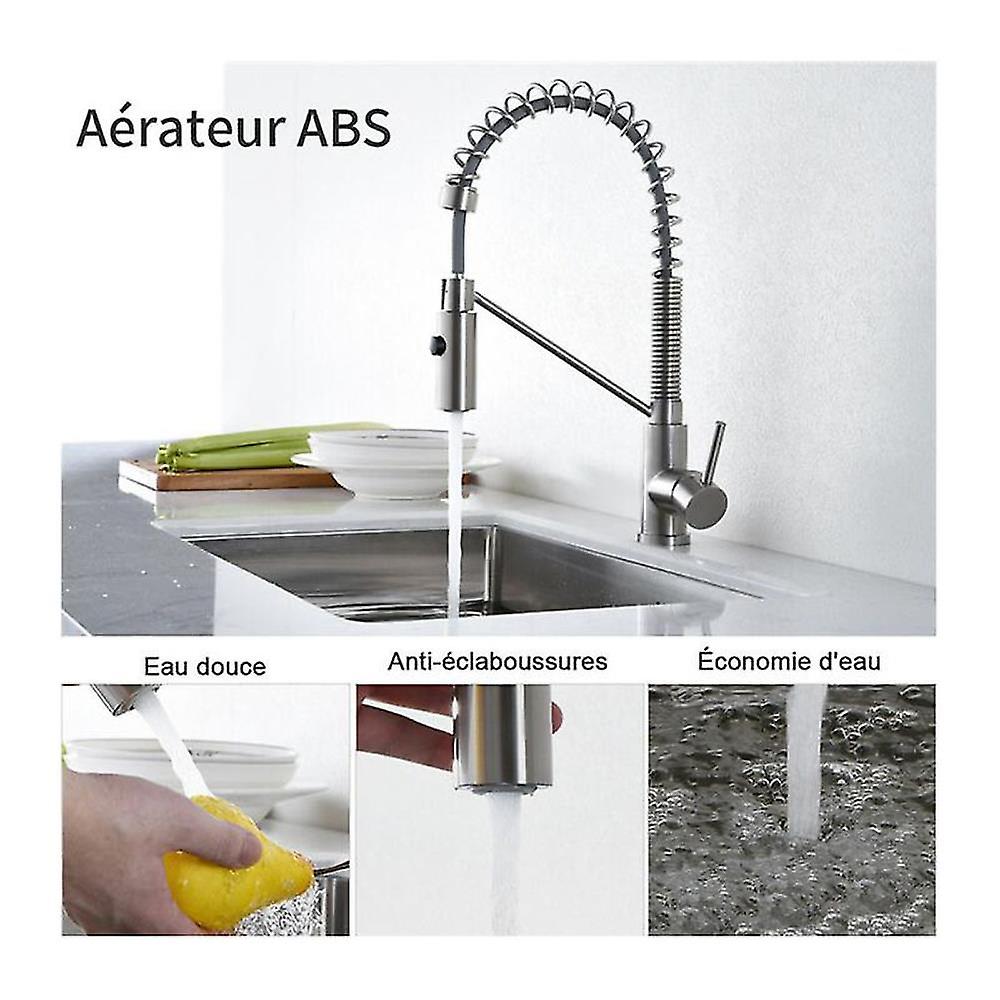 Spring-loaded Kitchen Faucet Kitchen Mixer Tap With Pull-out Spray 360 ...
